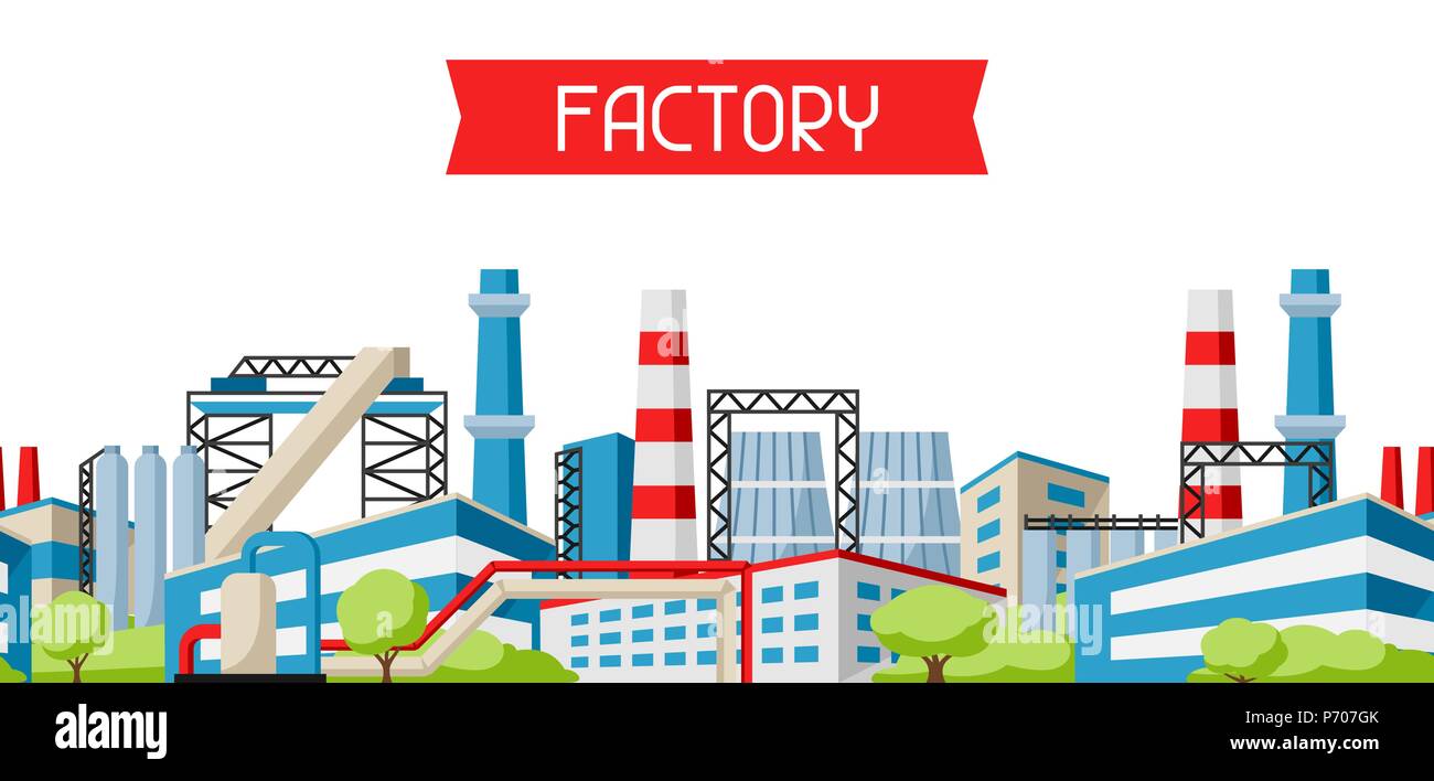 Industrial factory banner Stock Vector Image & Art - Alamy