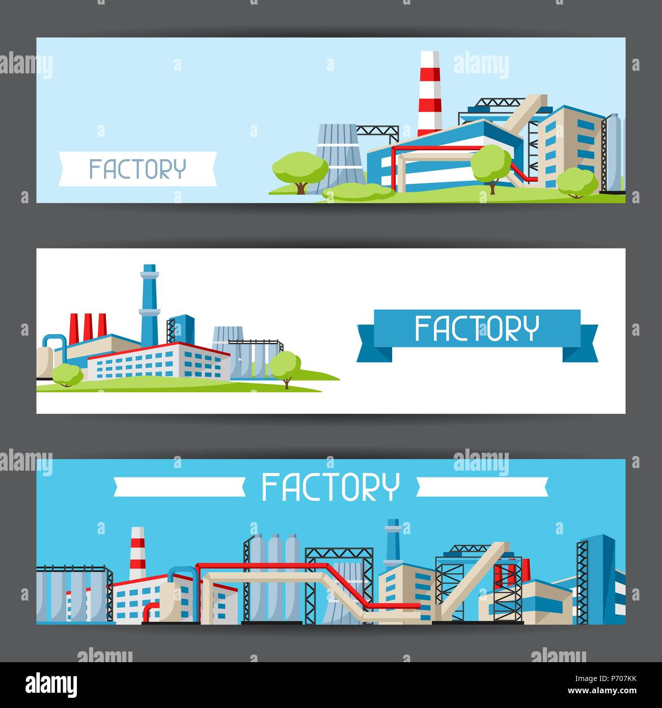 Factory banners Stock Vector Images - Alamy