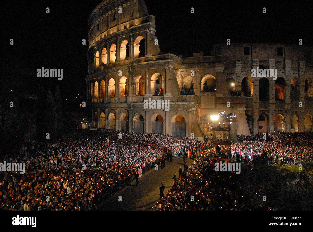 Italy Rome Colosseum Pope Benedict XVI April 14th 2006 Stock Photo - Alamy