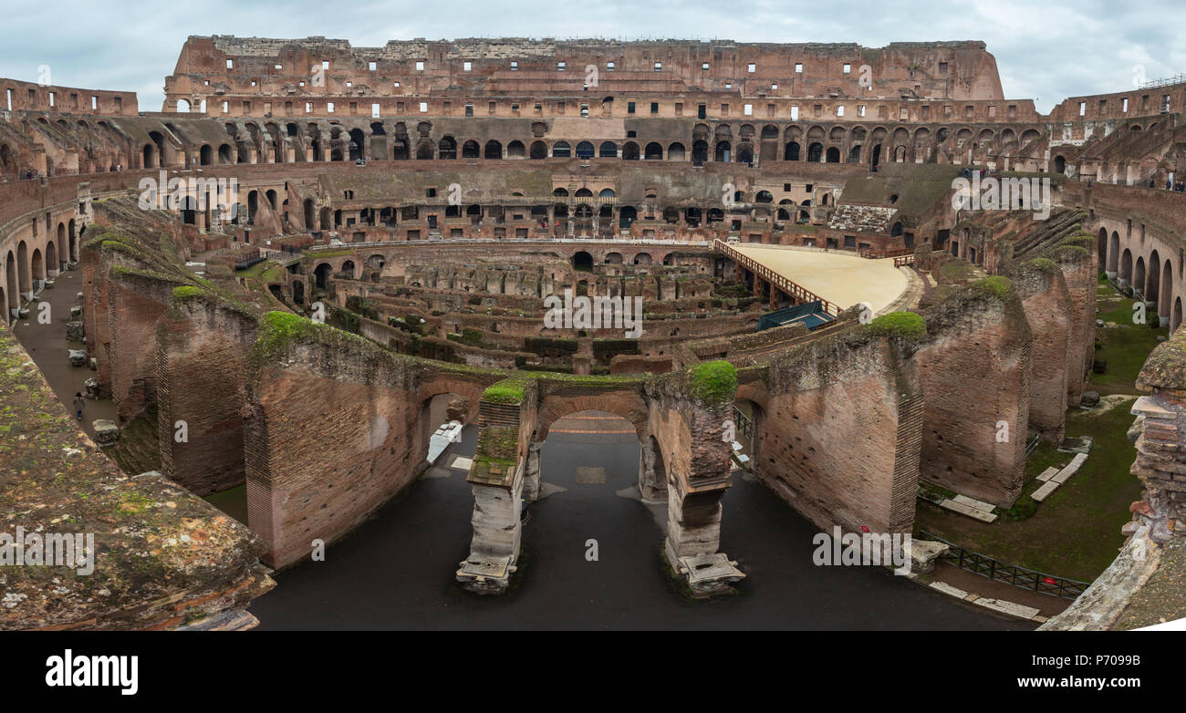 Inside flavian amphitheater hi-res stock photography and images - Alamy