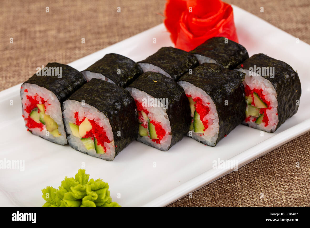 Japanese traditional cold vegetable roll Stock Photo - Alamy