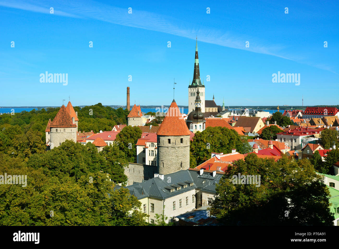 Old Town of Tallinn, a Unesco World Heritage Site. Tallinn, Estonia ...