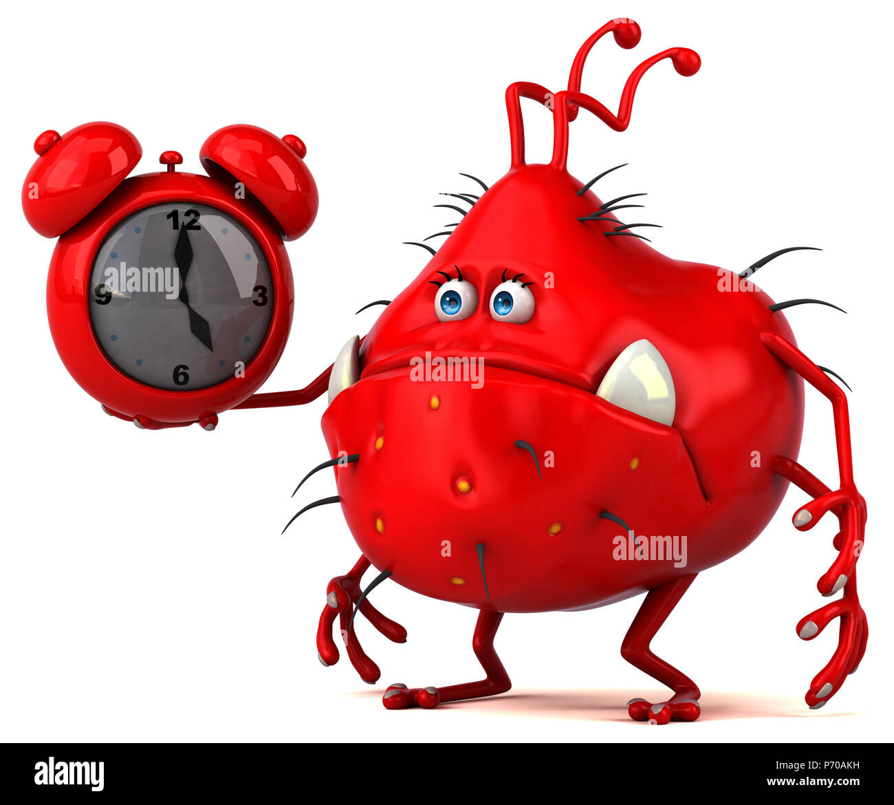 Fun germ - 3D Illustration Stock Photo - Alamy