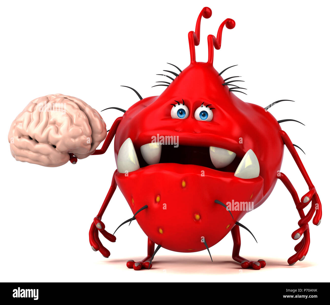 Fun germ - 3D Illustration Stock Photo - Alamy