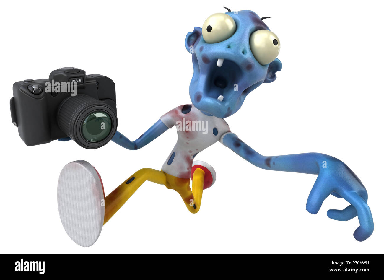 Fun zombie - 3D Illustration Stock Photo - Alamy