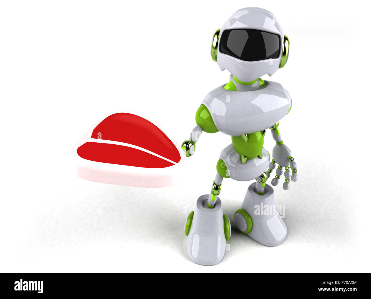 Green robot - 3D Illustration Stock Photo - Alamy