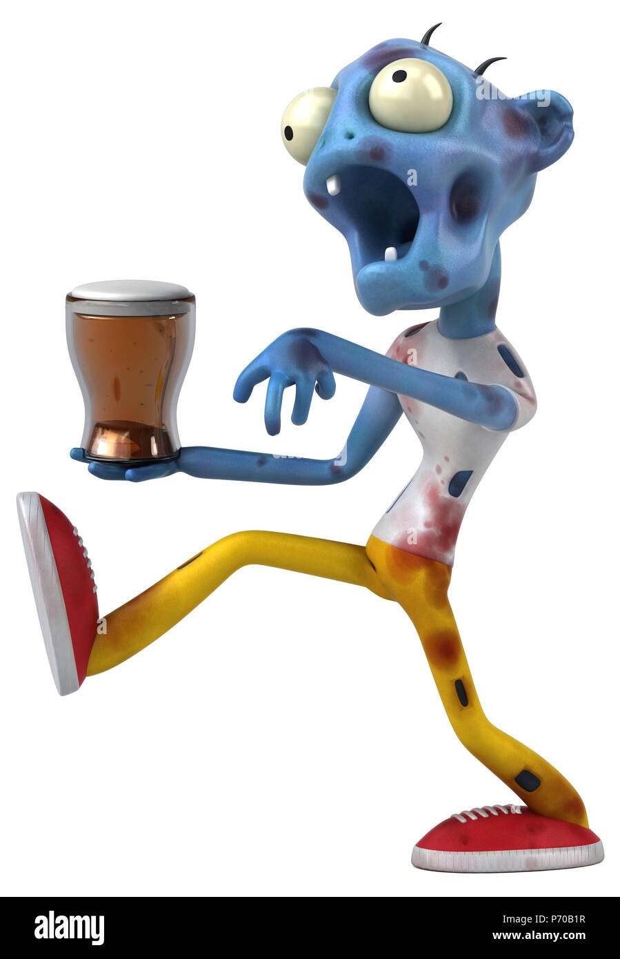 Fun zombie - 3D Illustration Stock Photo - Alamy