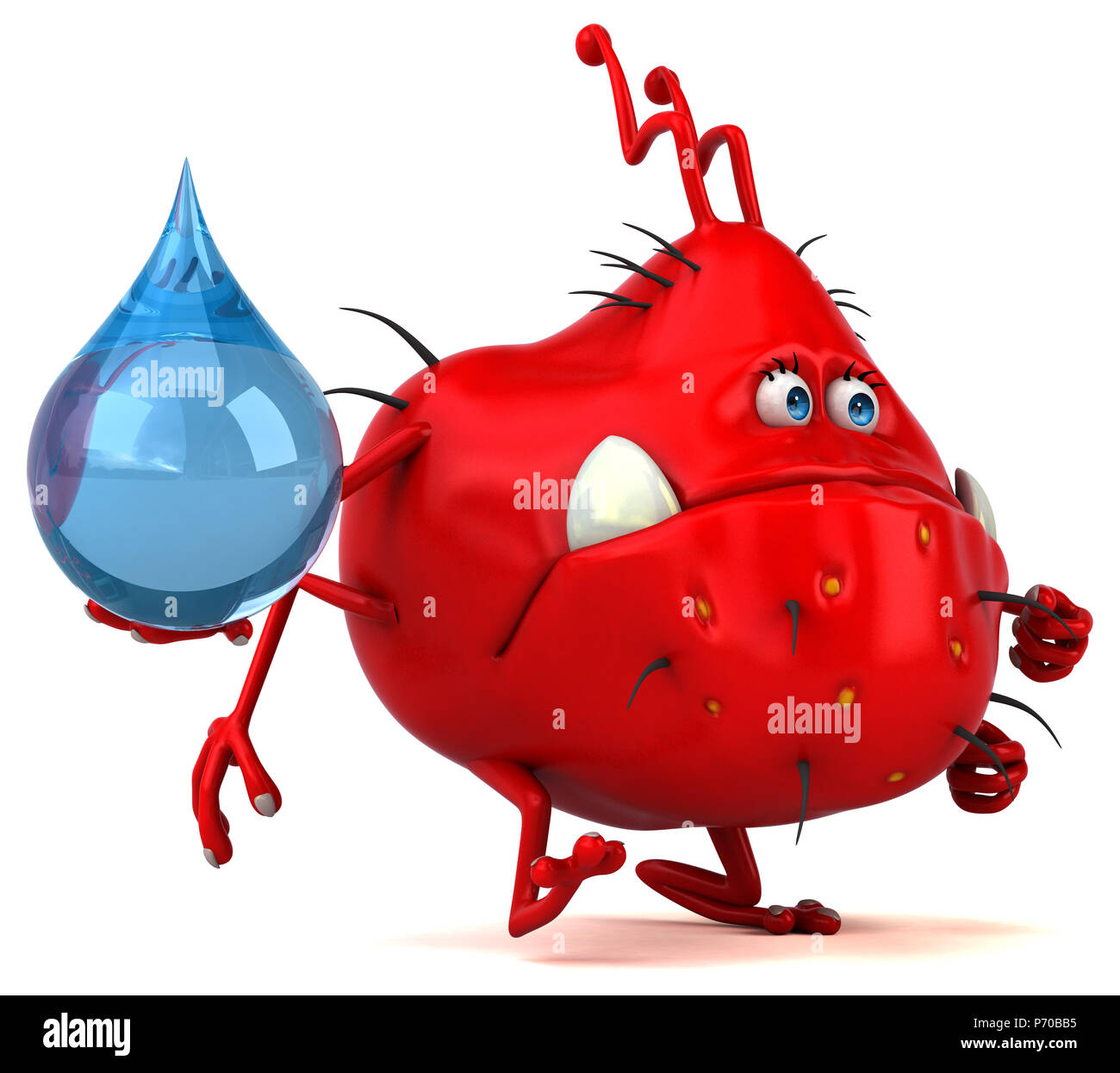 Fun germ - 3D Illustration Stock Photo - Alamy