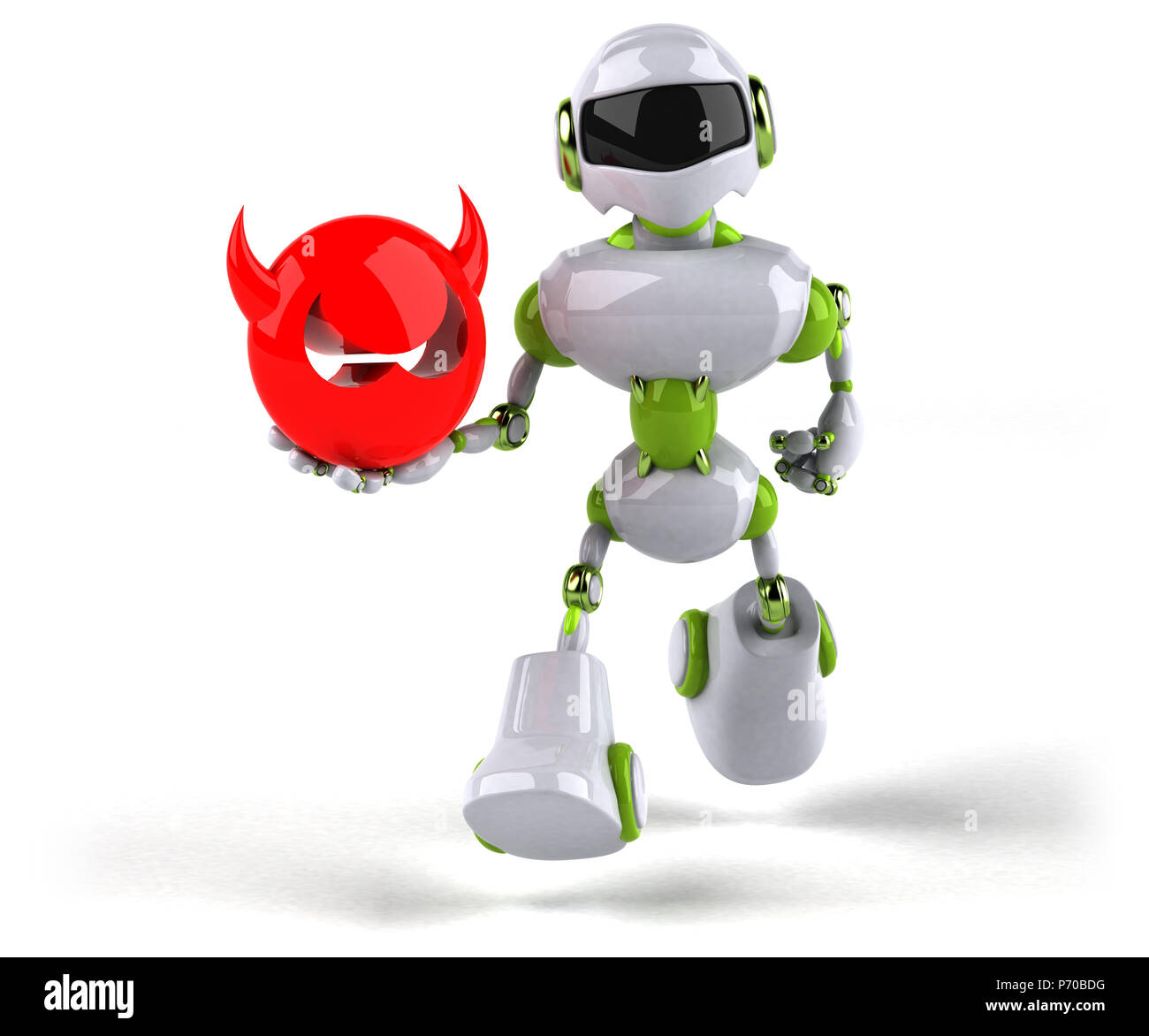 Green robot - 3D Illustration Stock Photo - Alamy