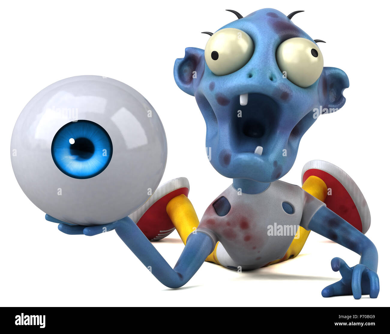 Fun zombie - 3D Illustration Stock Photo - Alamy