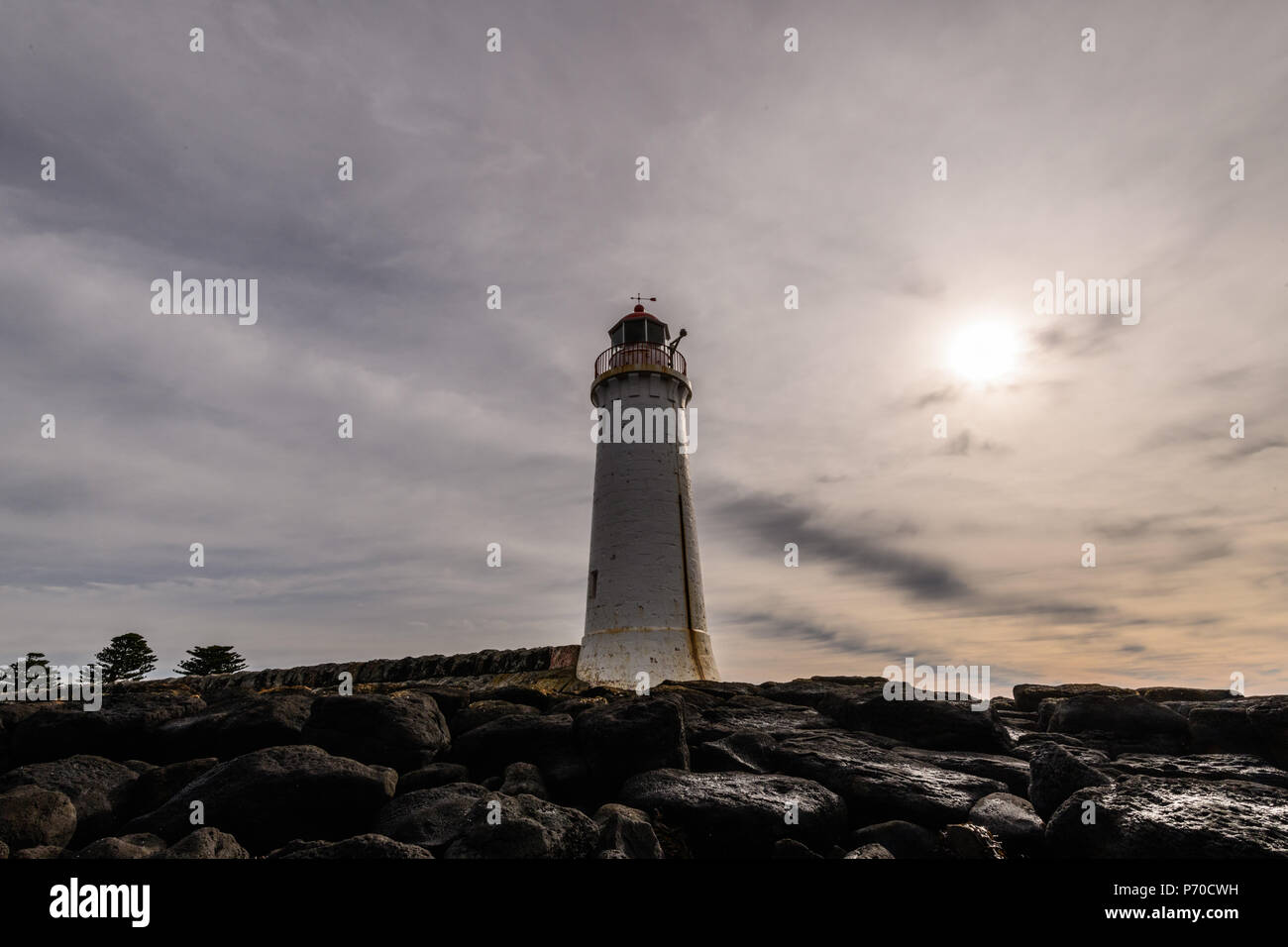 Port Fairy Lighthouse Now a popular tourist attraction Stock Photo - Alamy