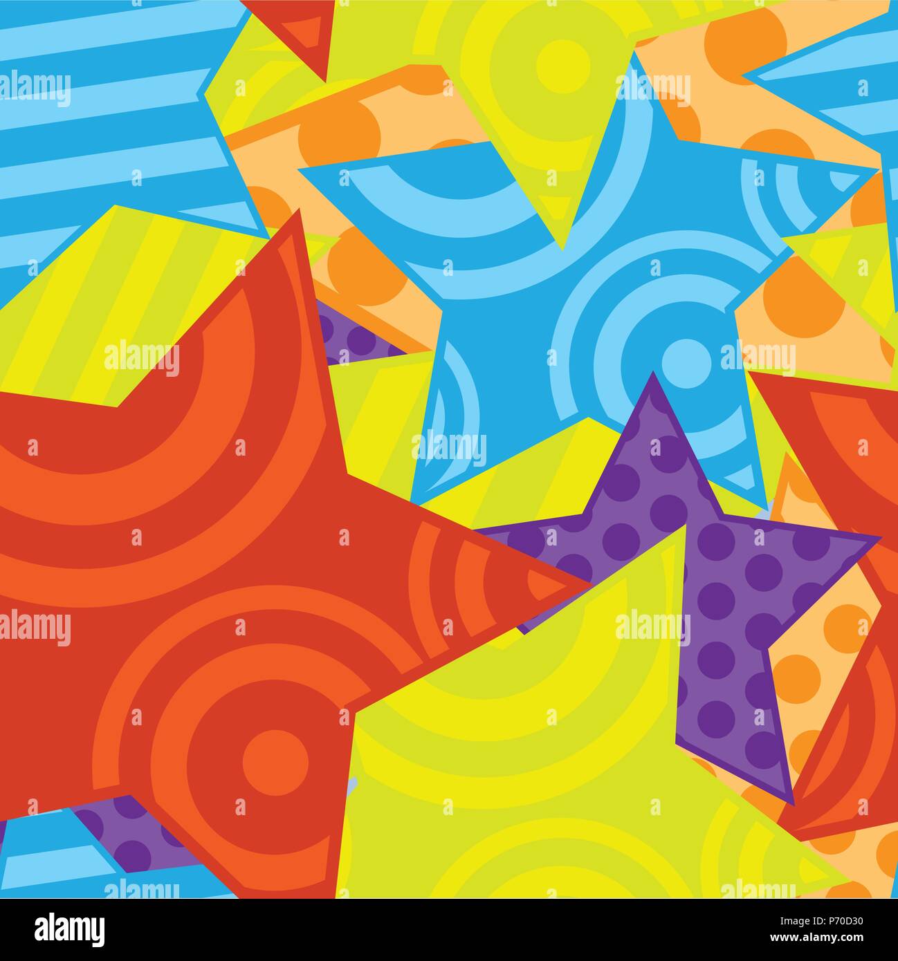 Seamless motley background with stars - starry pattern Stock Vector ...