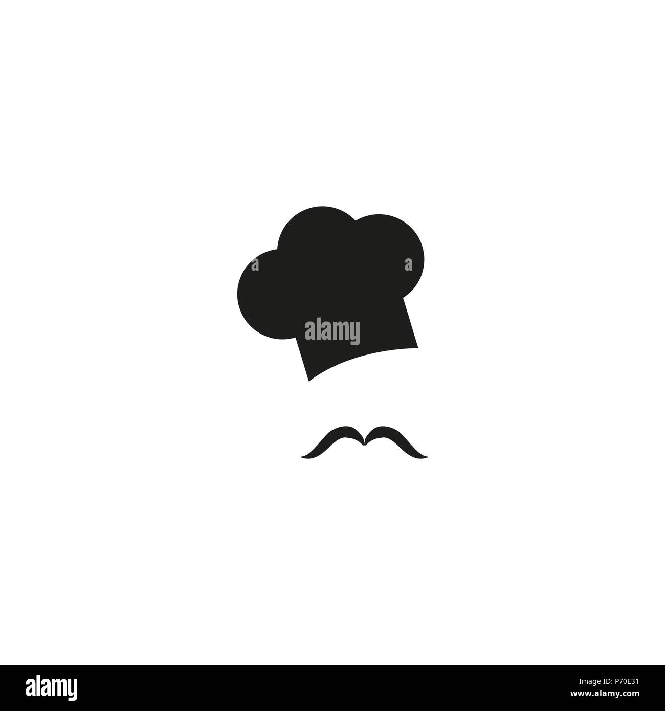 Chef hat and moustache, vector illustration. eps 10 Stock Vector Image ...
