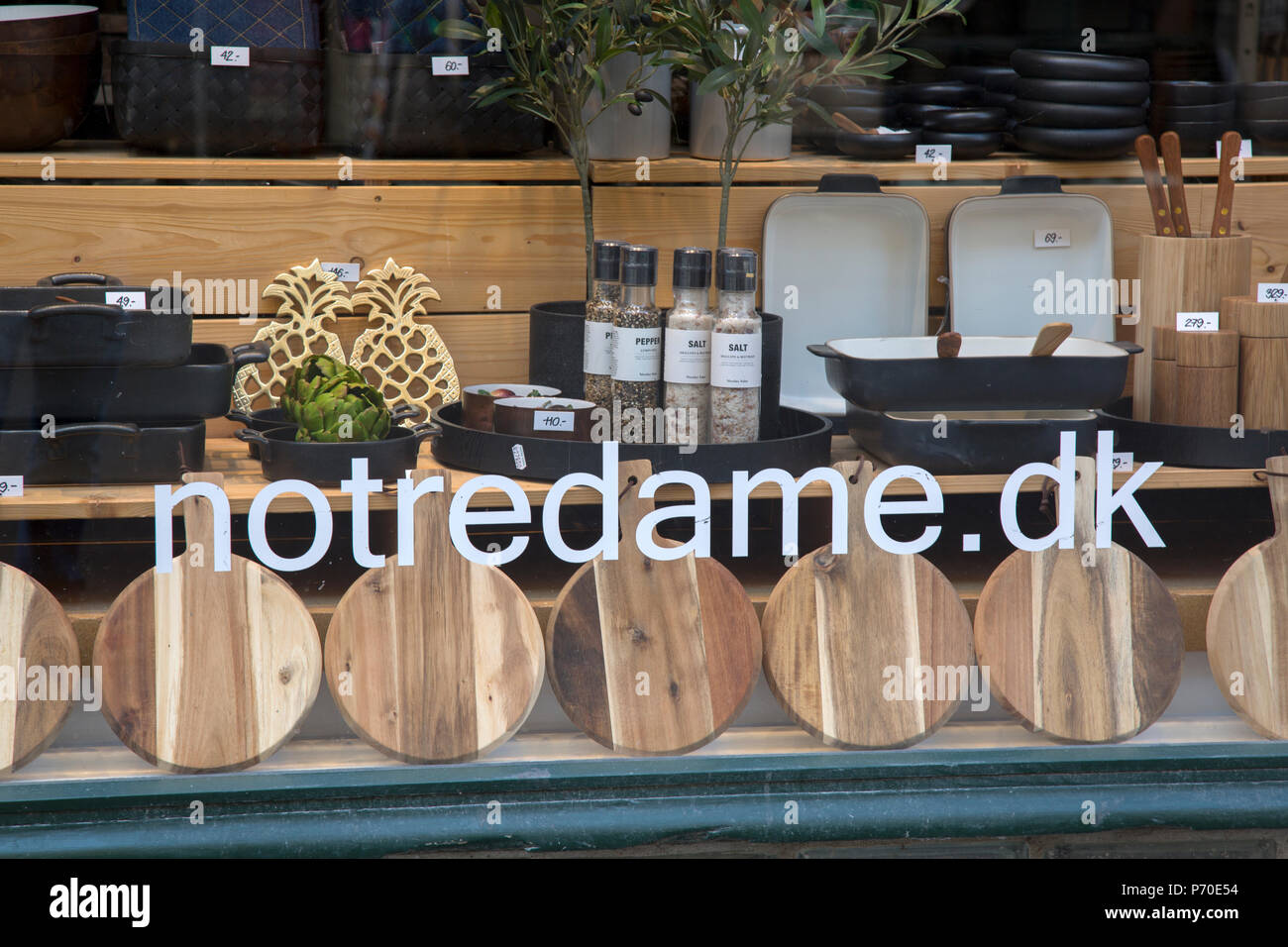 Notredame Shop Window, Copenhagen; Denmark Stock Photo - Alamy