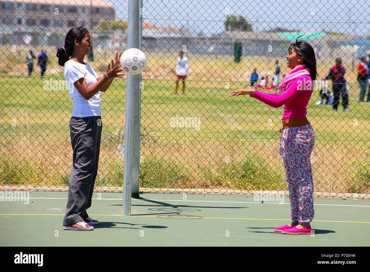African kids playing netball hi-res stock photography and images - Alamy