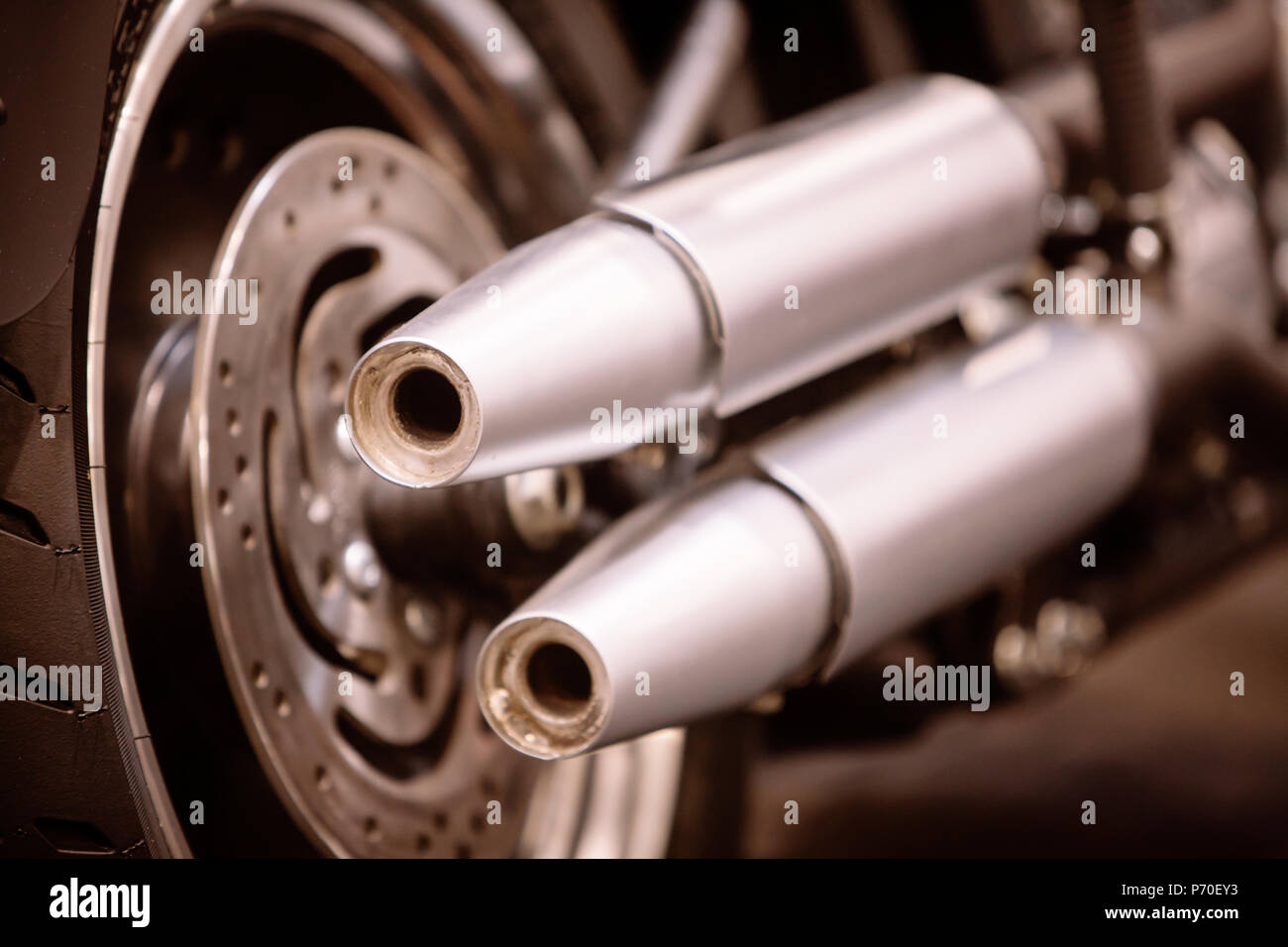Double exhaust pipe hi-res stock photography and images - Alamy