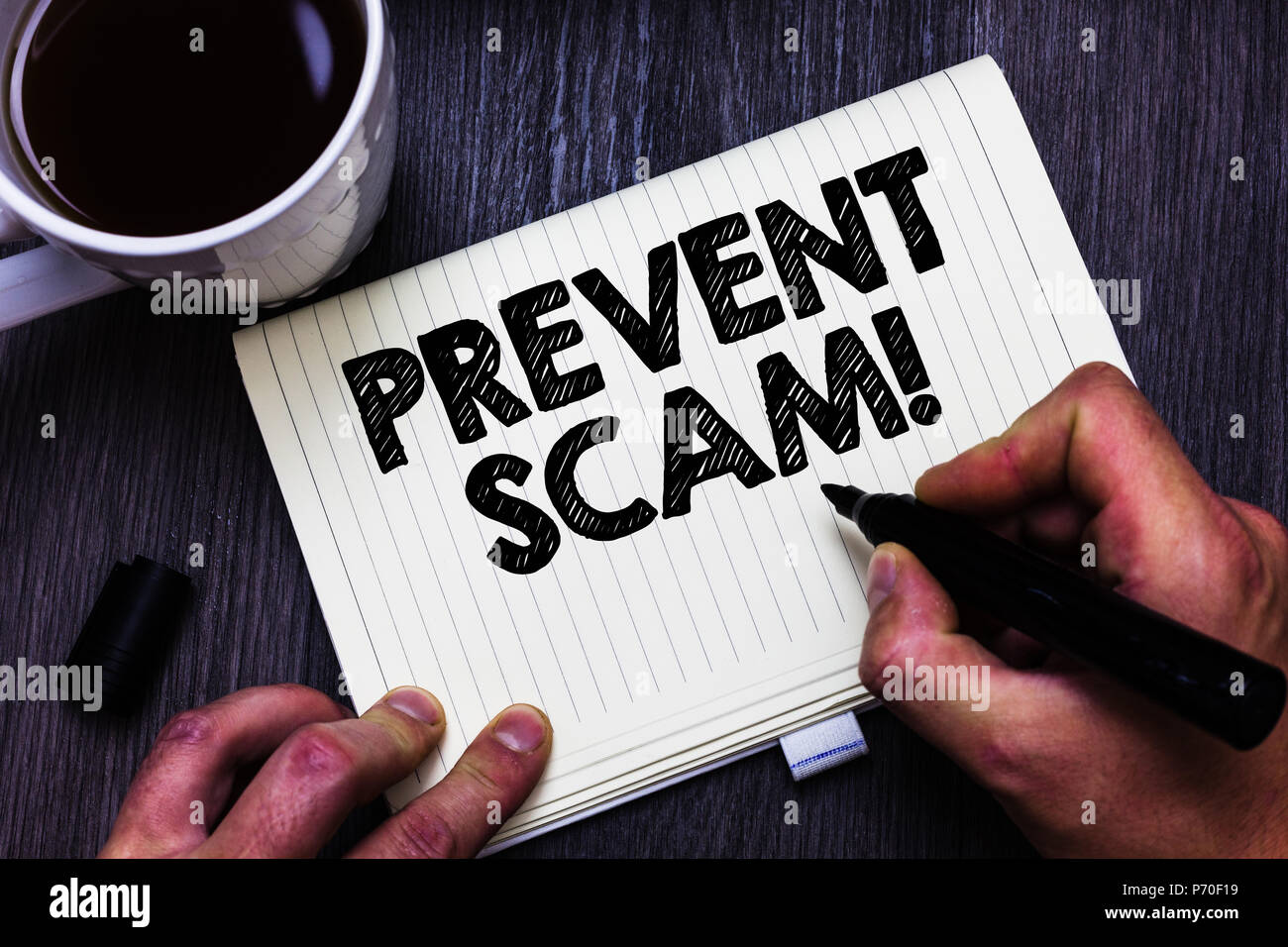 Text sign showing Prevent Scam Motivational Call. Conceptual photo ...