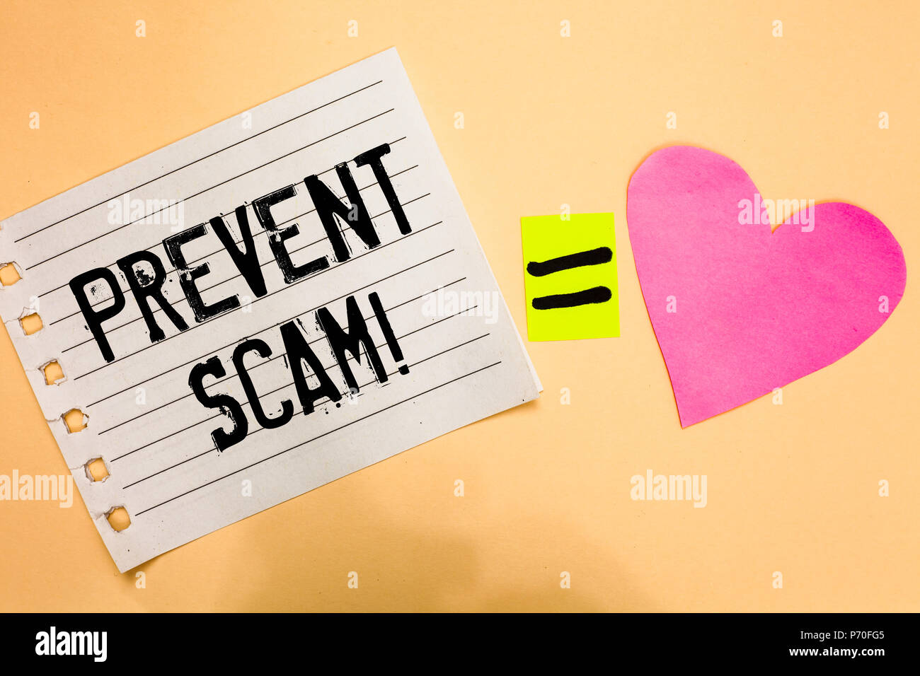 Conceptual hand writing showing Prevent Scam Motivational Call ... Conceptual hand writing showing Prevent Scam Motivational Call ...