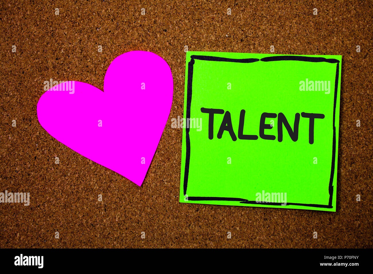 Writing note showing Talent. Business photo showcasing Natural ...