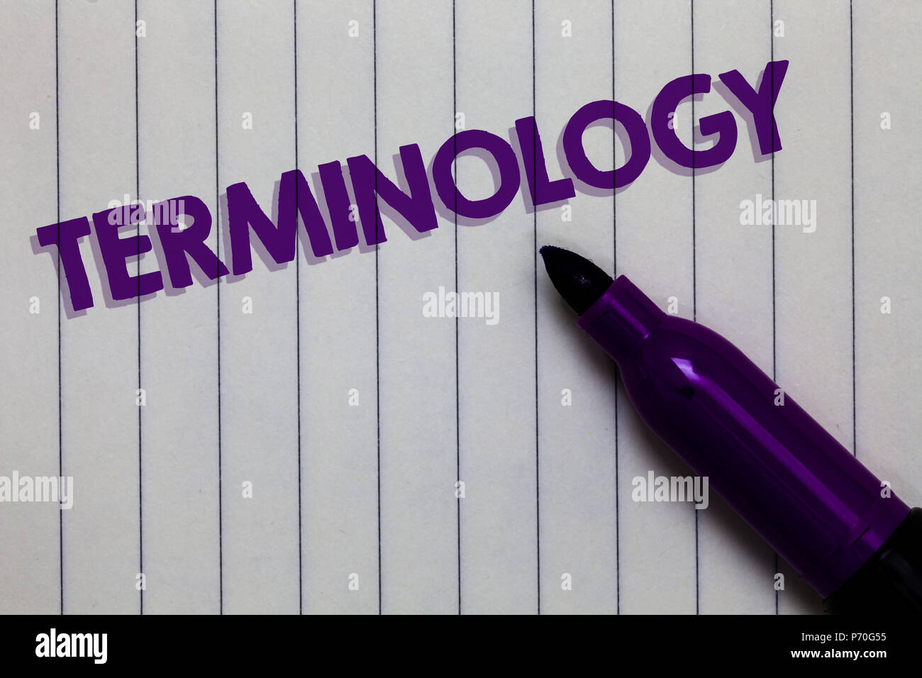 Text sign showing Terminology. Conceptual photo Collection of terms ...