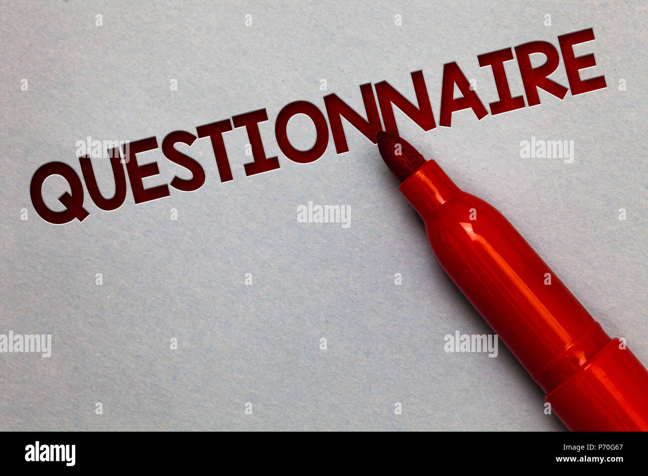 Text sign showing Questionnaire. Conceptual photo Questions with a ...