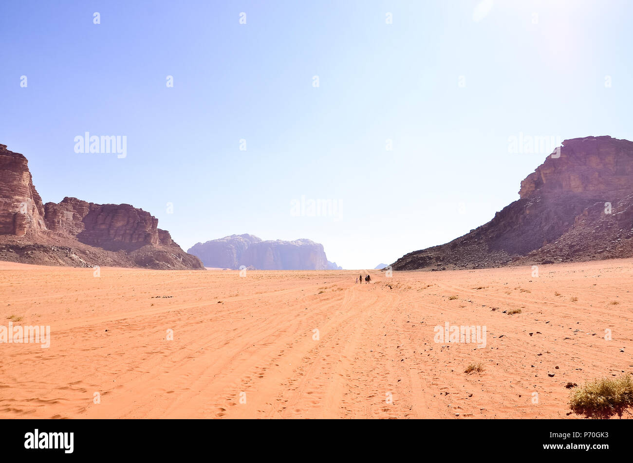 Red sand desert. Inspire the nature of the beauty scenery in desert ...