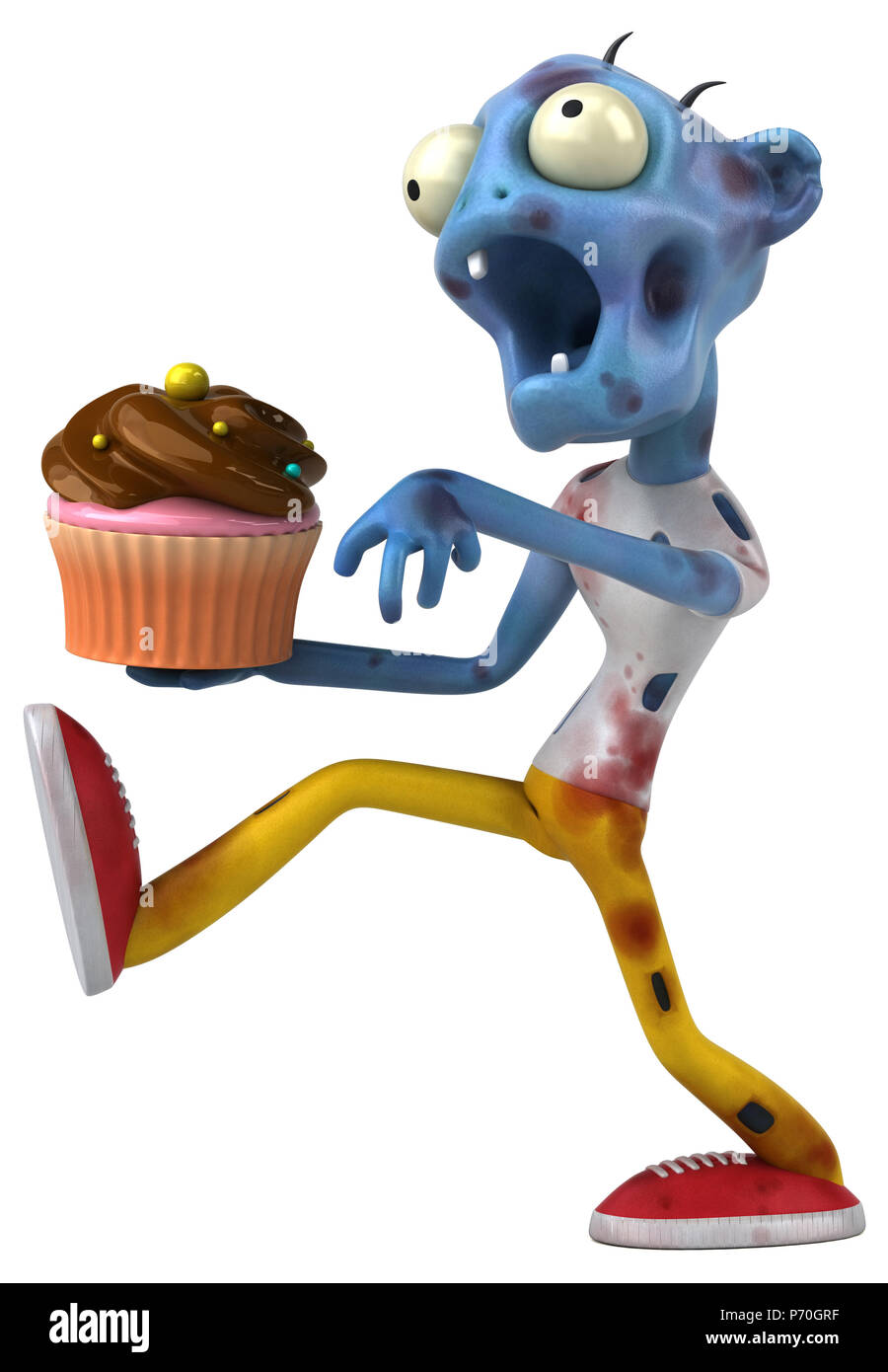 Fun zombie - 3D Illustration Stock Photo - Alamy