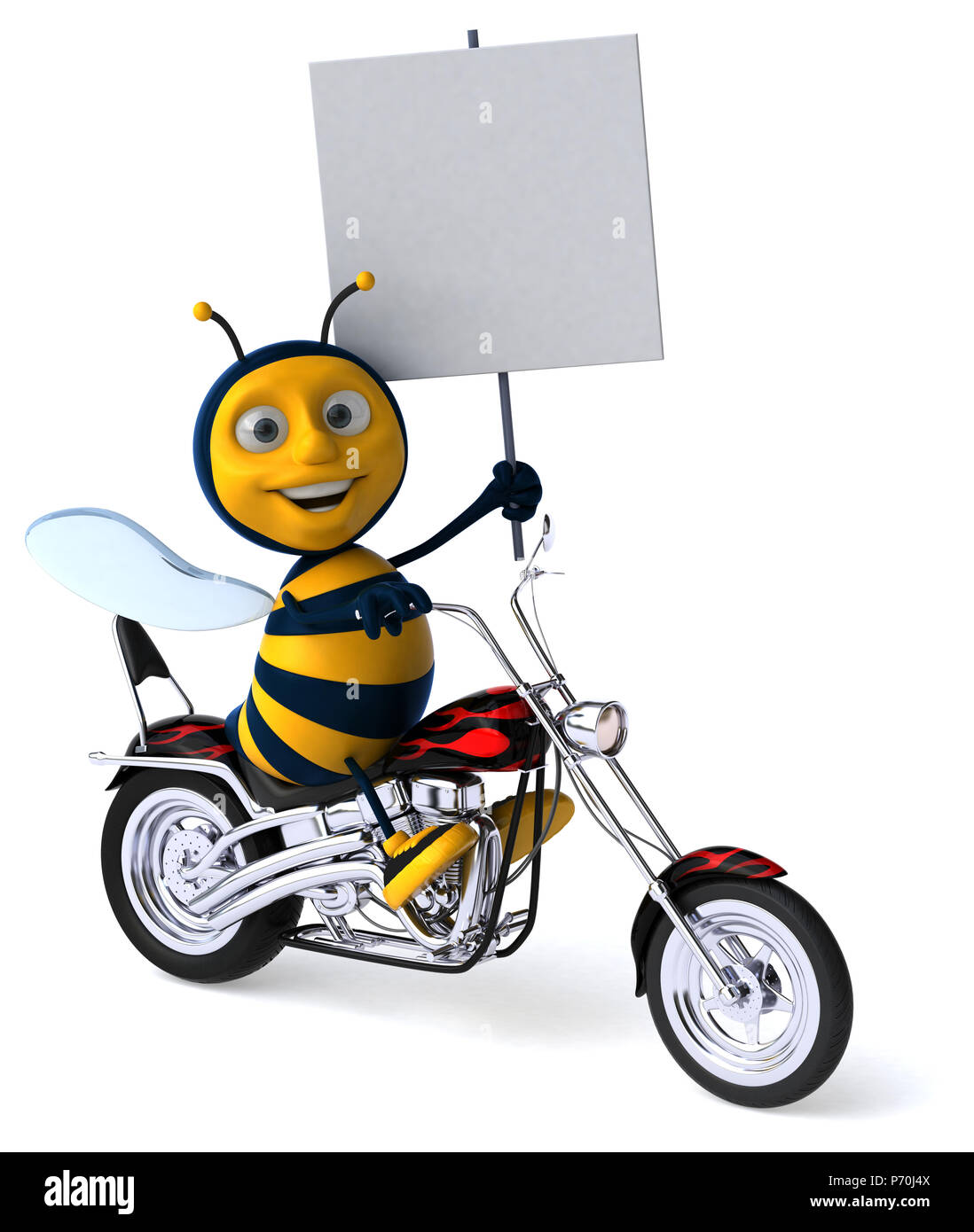 Fun bee - 3D Illustration Stock Photo - Alamy