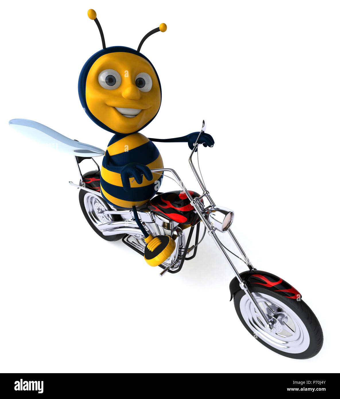 Fun bee - 3D Illustration Stock Photo - Alamy