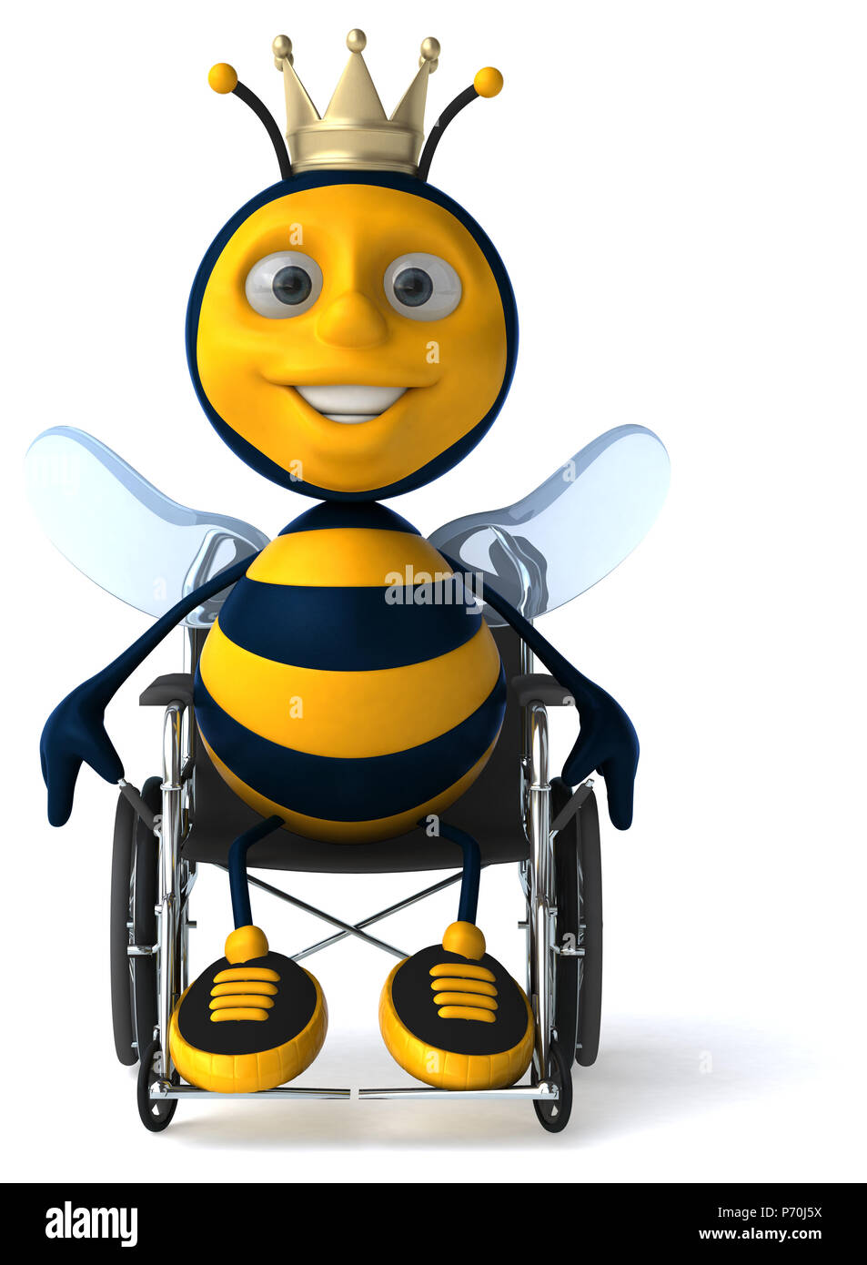 Fun bee - 3D Illustration Stock Photo - Alamy
