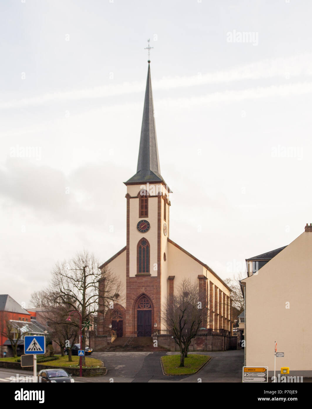 Church in Bissen Stock Photo - Alamy