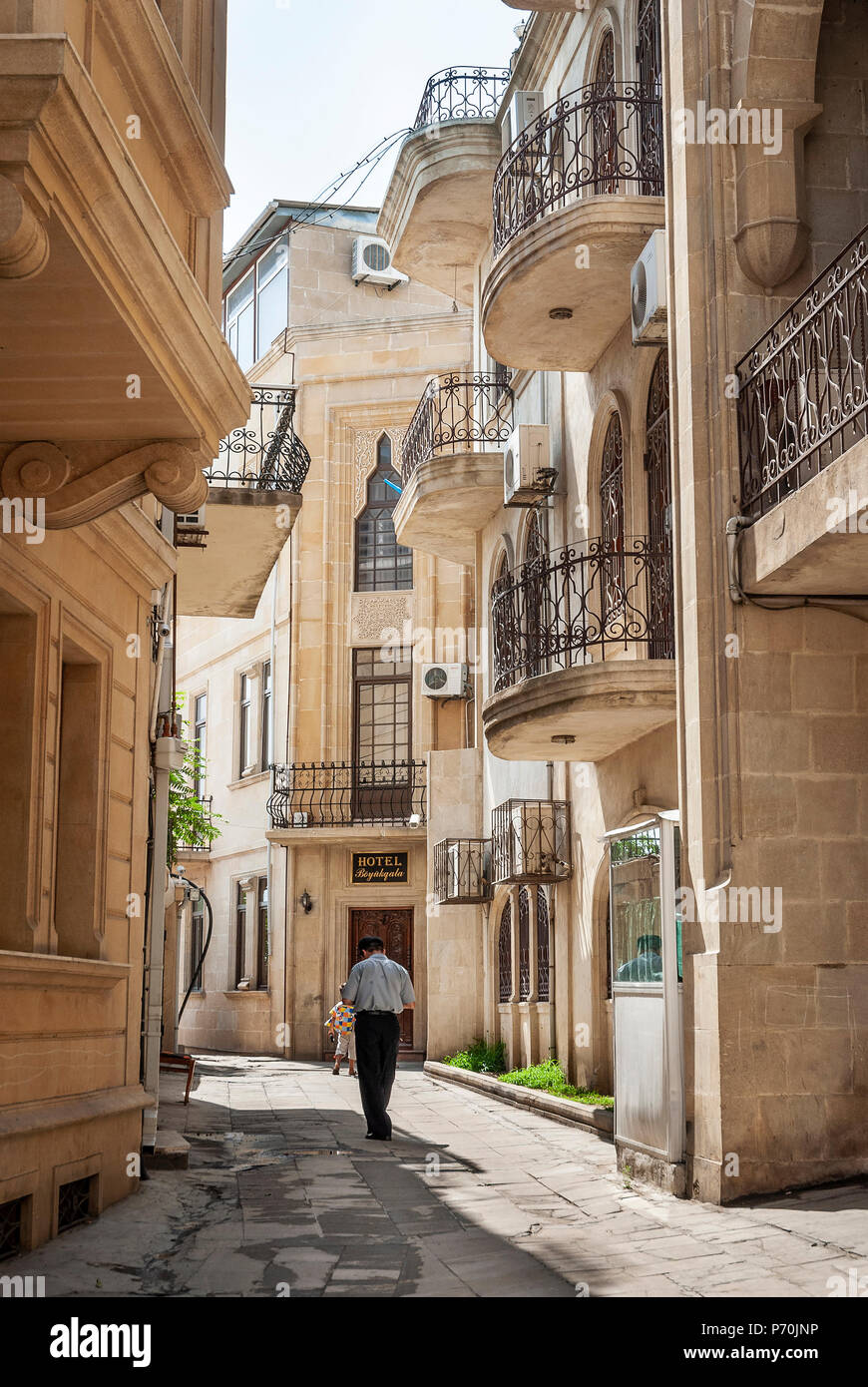 baku city old town street view in azerbaijan Stock Photo - Alamy
