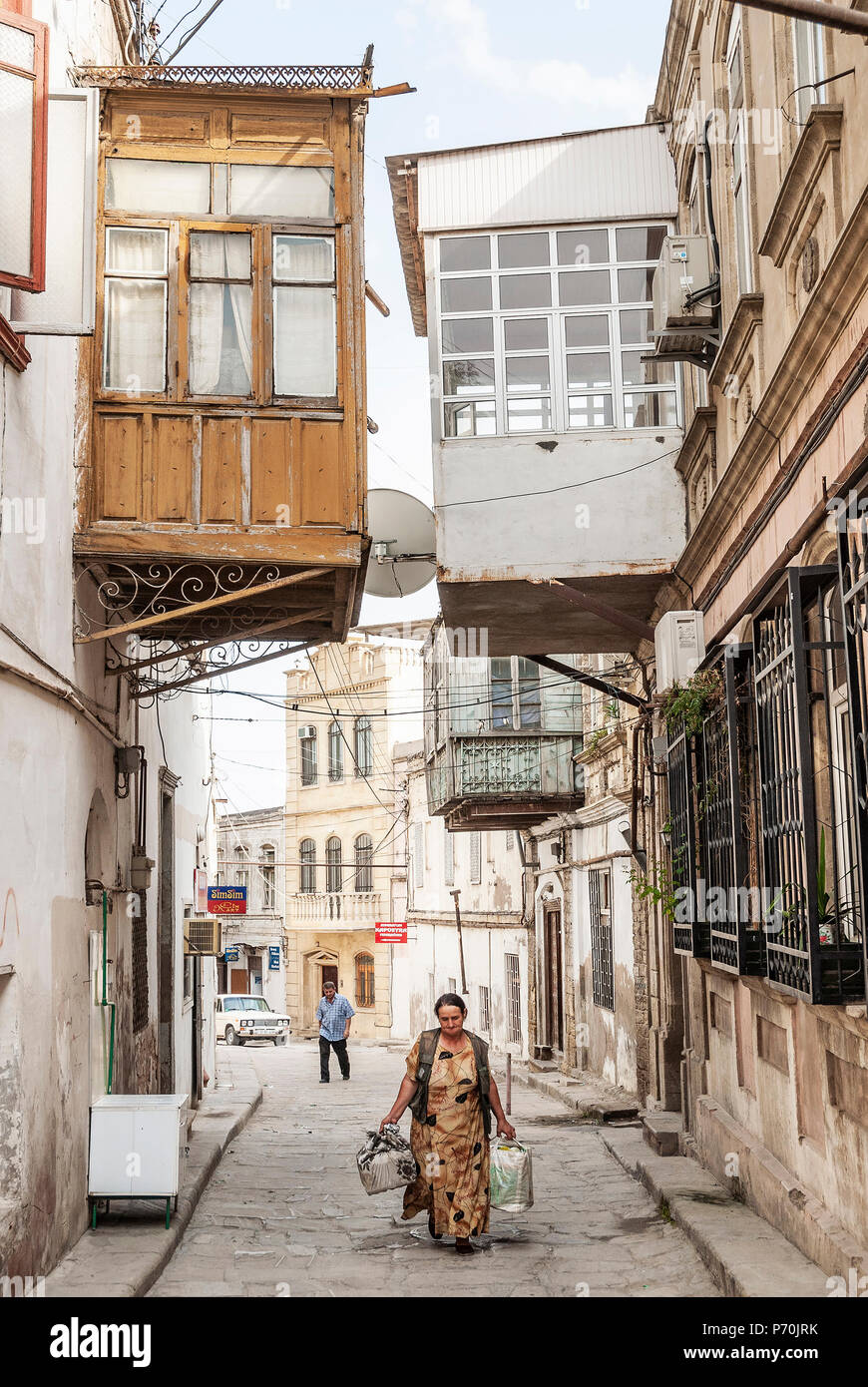 baku city old town street view in azerbaijan Stock Photo - Alamy