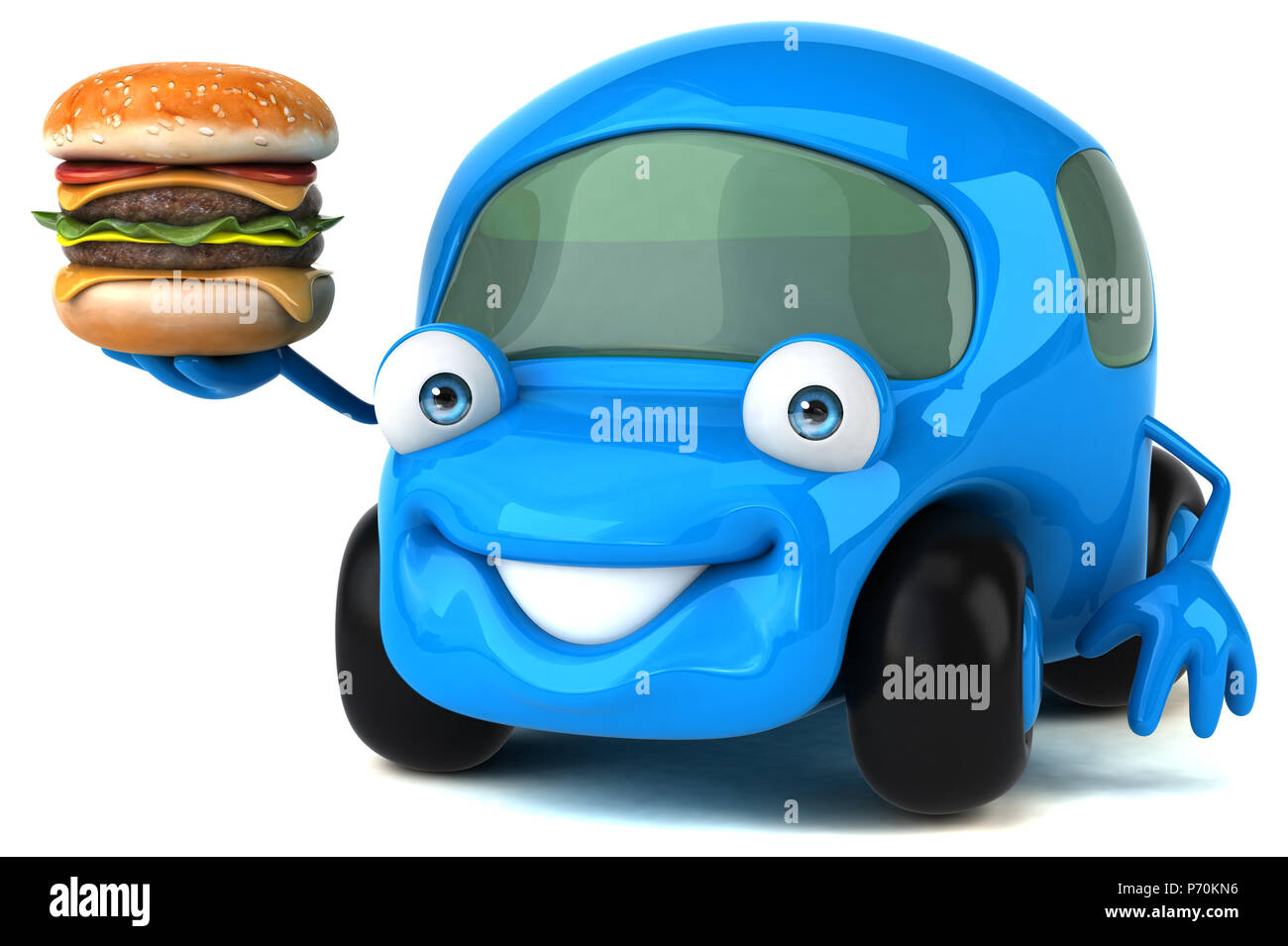 Fun car - 3D Illustration Stock Photo - Alamy