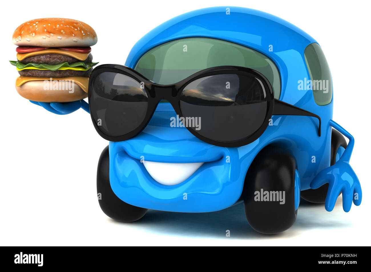 Fun car - 3D Illustration Stock Photo - Alamy