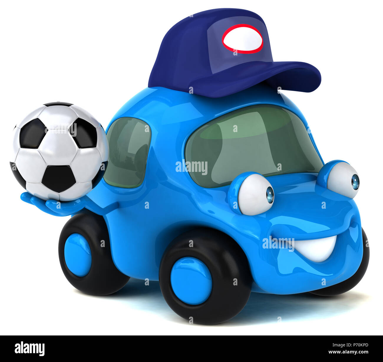 Fun car - 3D Illustration Stock Photo - Alamy