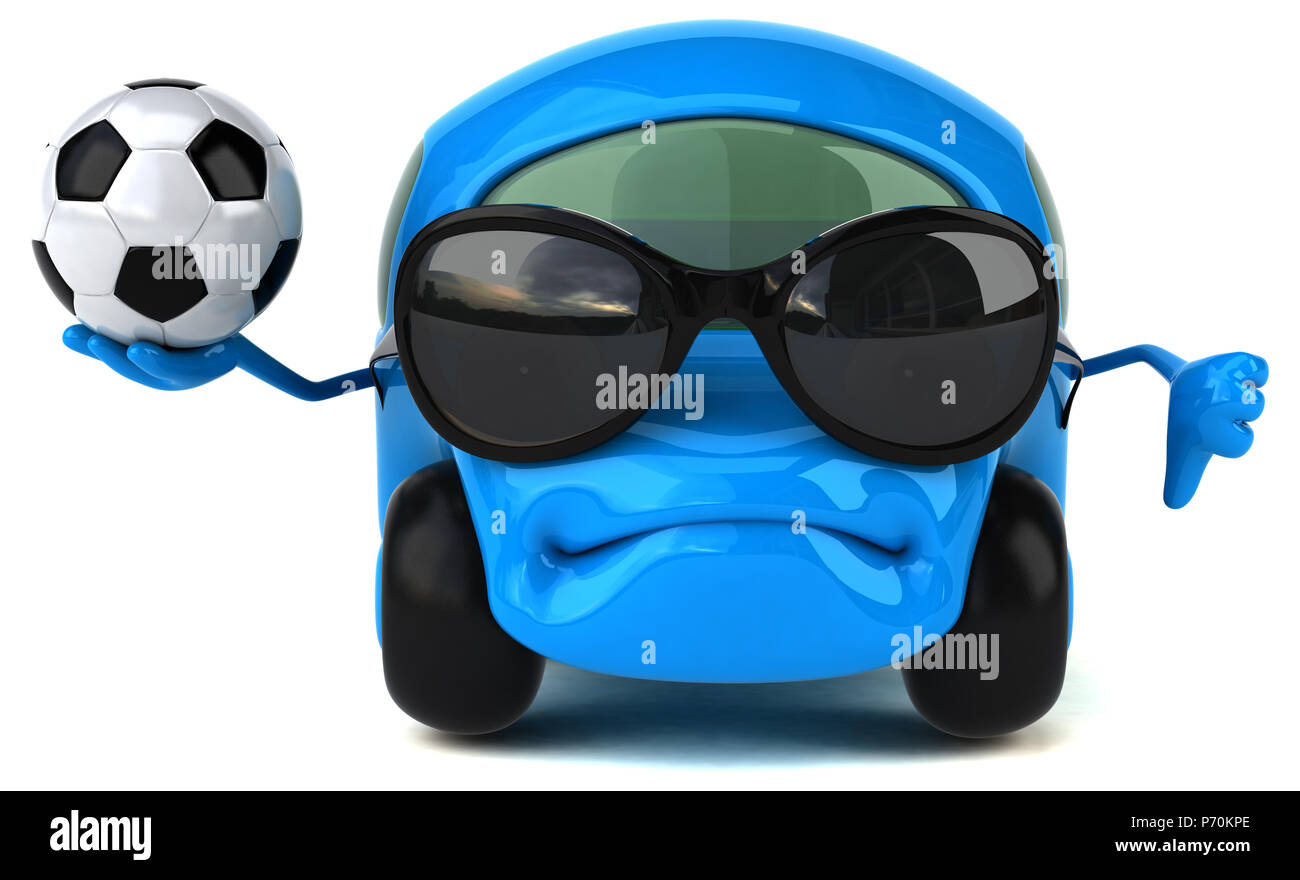 Fun car - 3D Illustration Stock Photo - Alamy