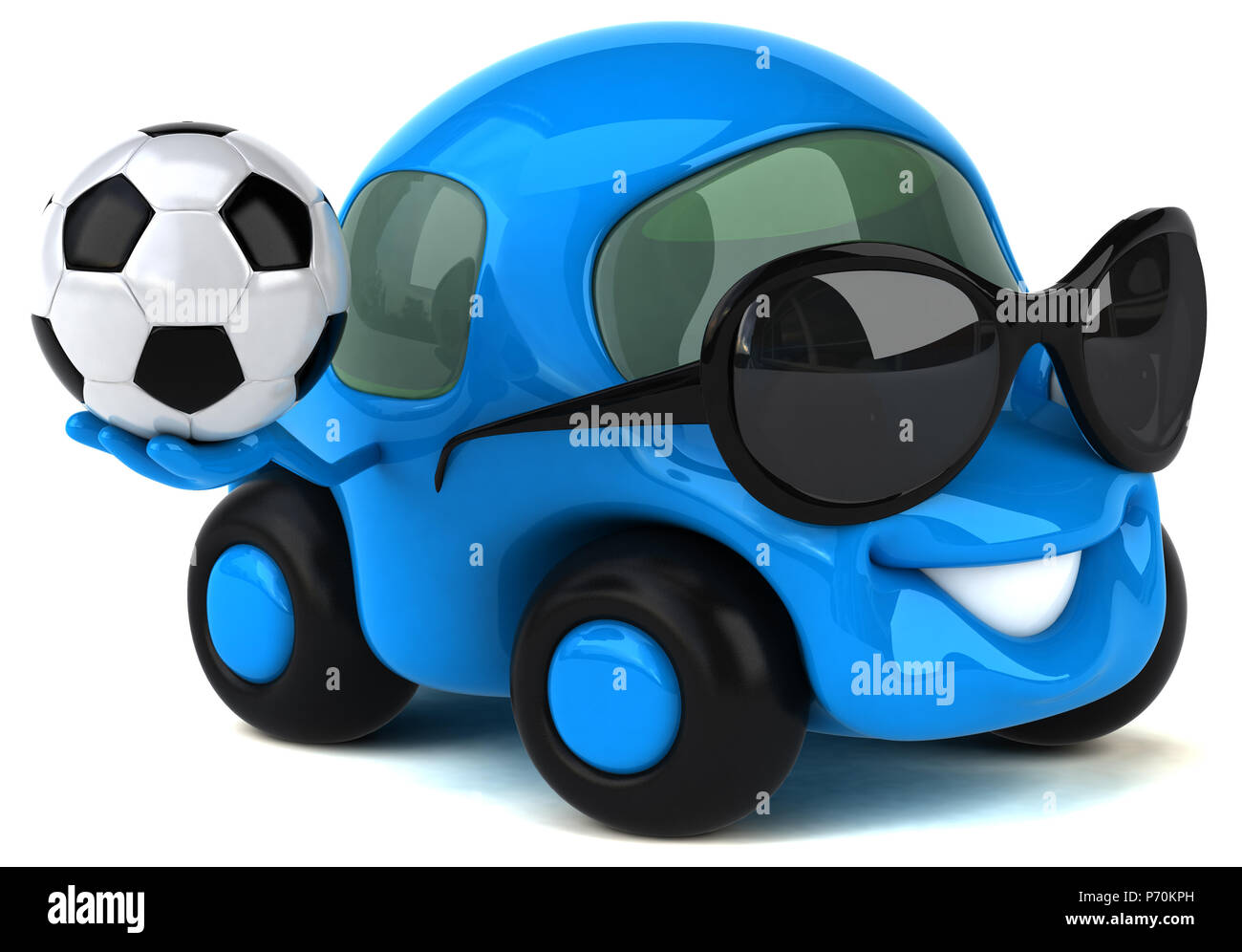 Fun car - 3D Illustration Stock Photo - Alamy