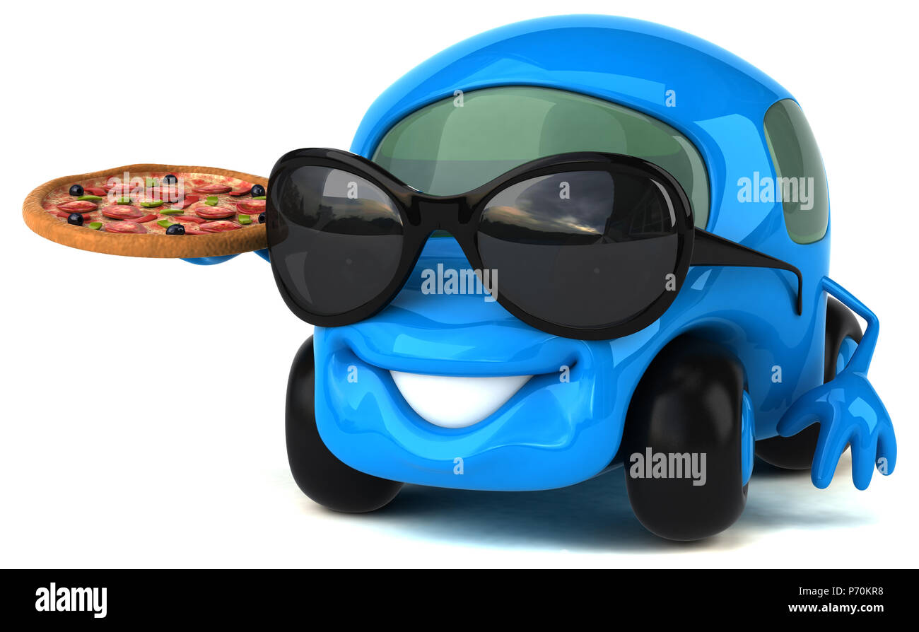 Fun car - 3D Illustration Stock Photo - Alamy