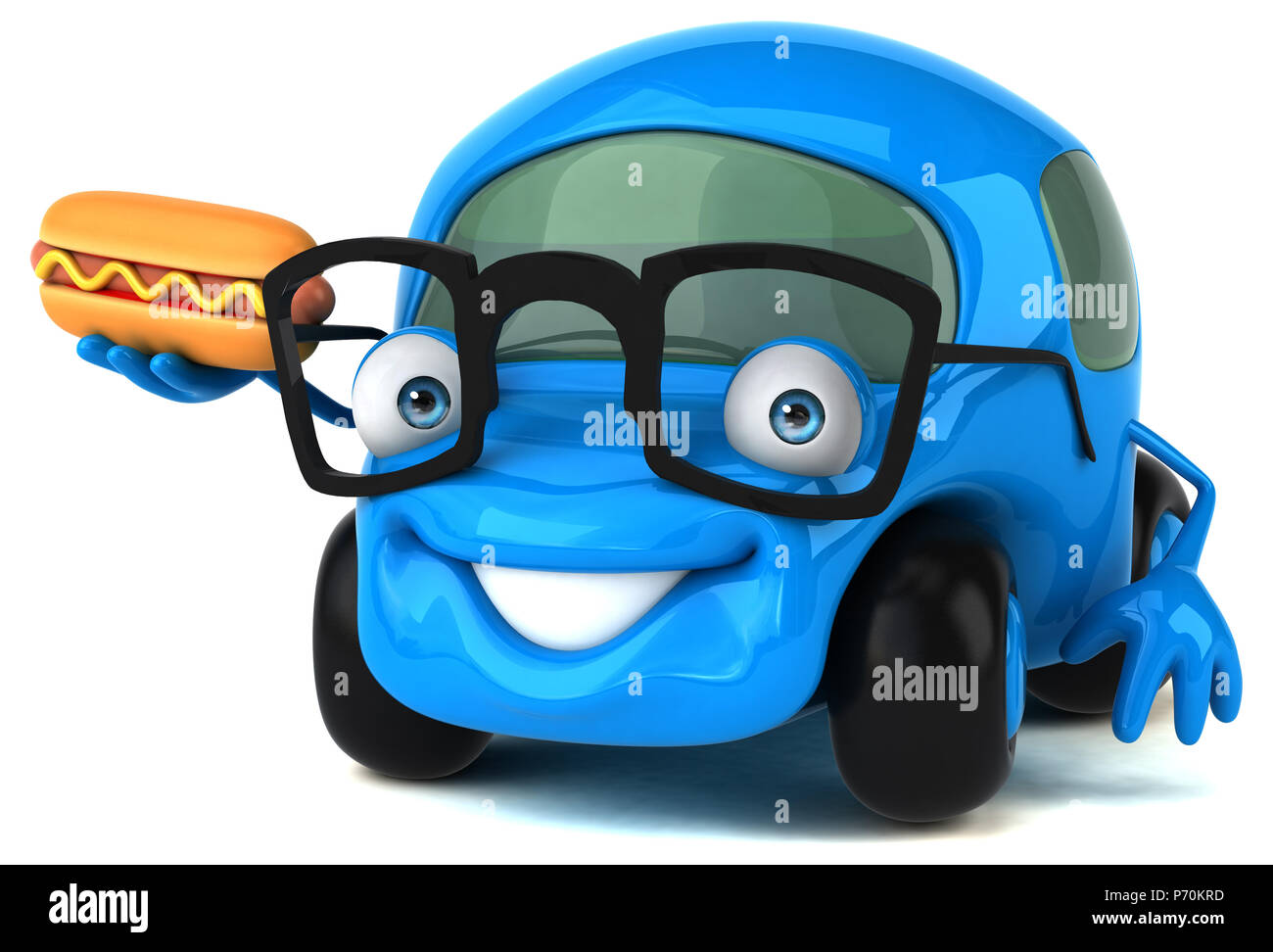 Fun car - 3D Illustration Stock Photo - Alamy