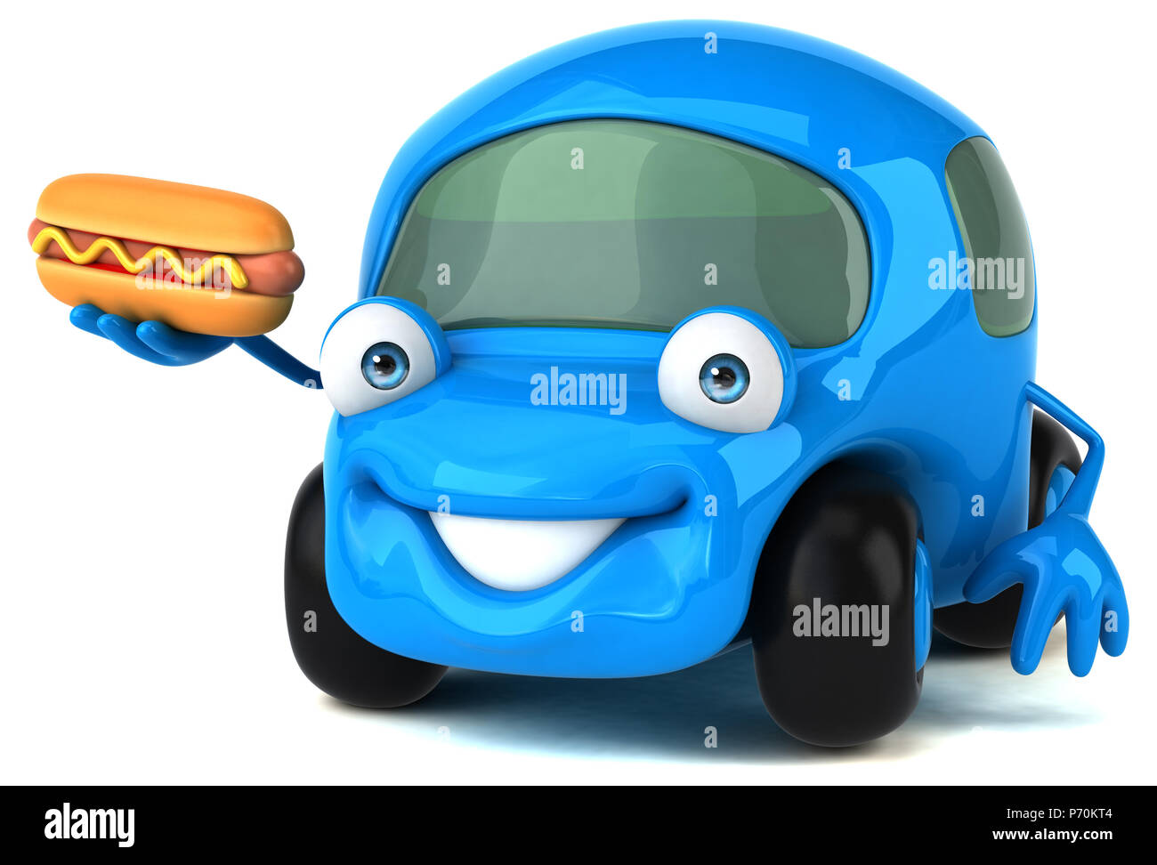 Fun car - 3D Illustration Stock Photo - Alamy