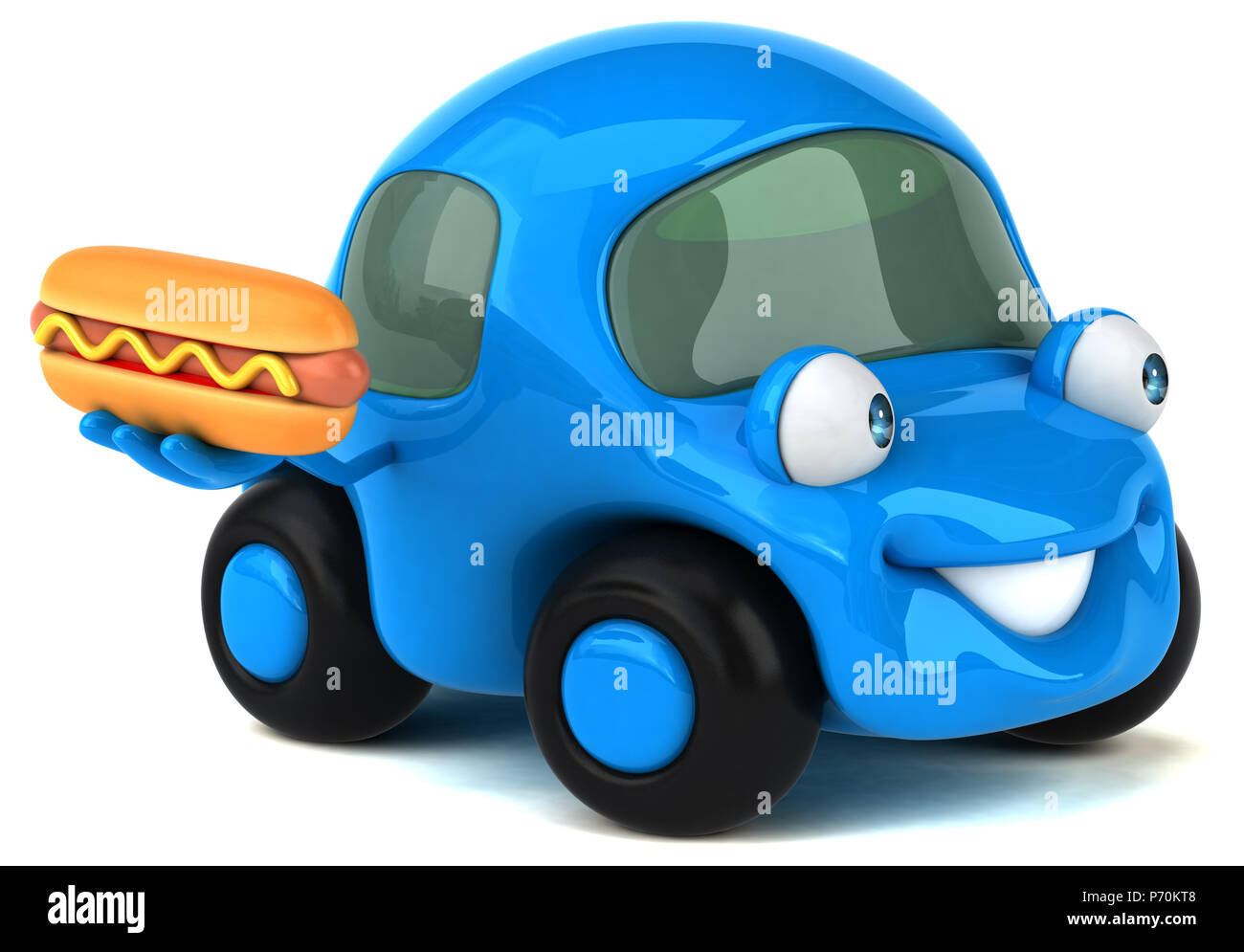 Fun car - 3D Illustration Stock Photo - Alamy