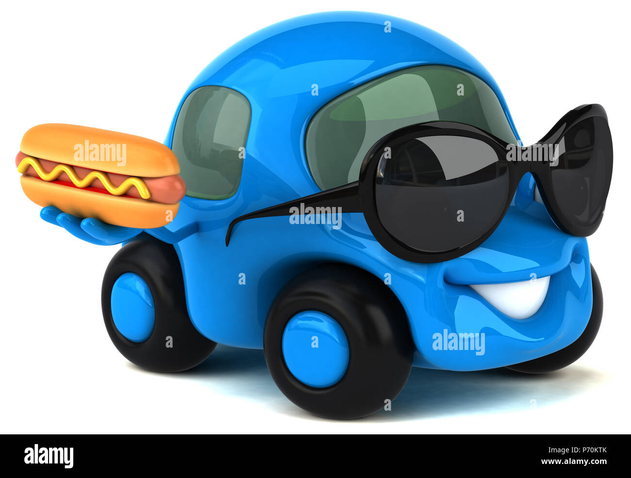 Fun car - 3D Illustration Stock Photo - Alamy