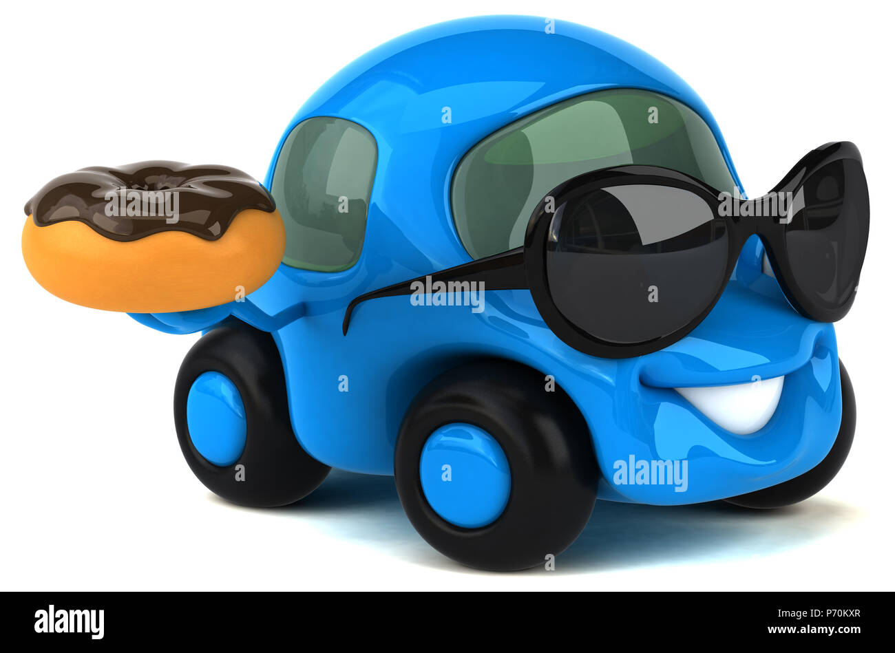 Fun car - 3D Illustration Stock Photo - Alamy