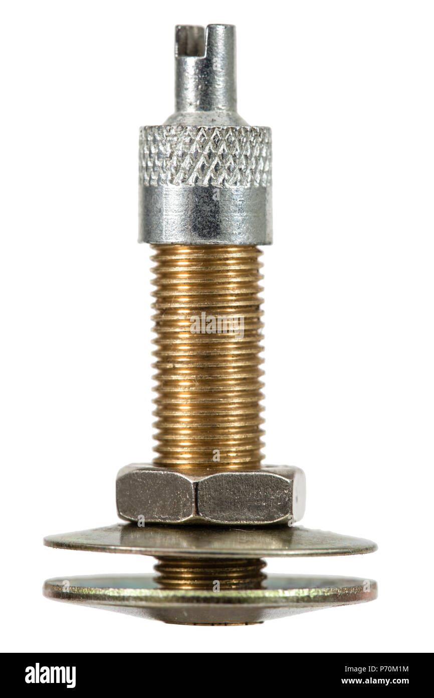 Car valve, isolated on white background Stock Photo - Alamy
