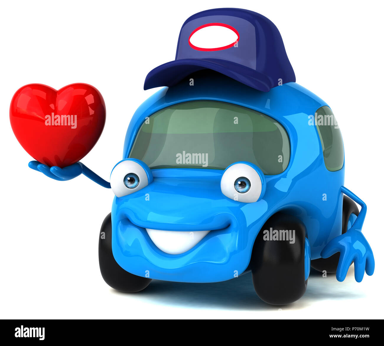 Fun car - 3D Illustration Stock Photo - Alamy