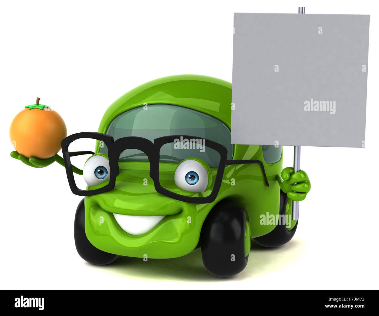 Fun car - 3D Illustration Stock Photo - Alamy