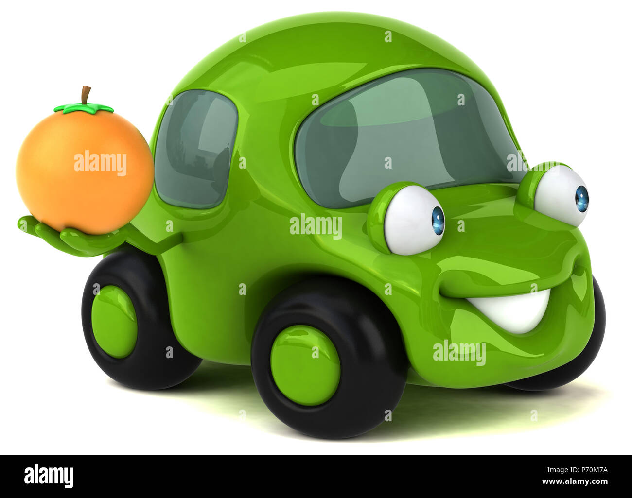 Fun car - 3D Illustration Stock Photo - Alamy
