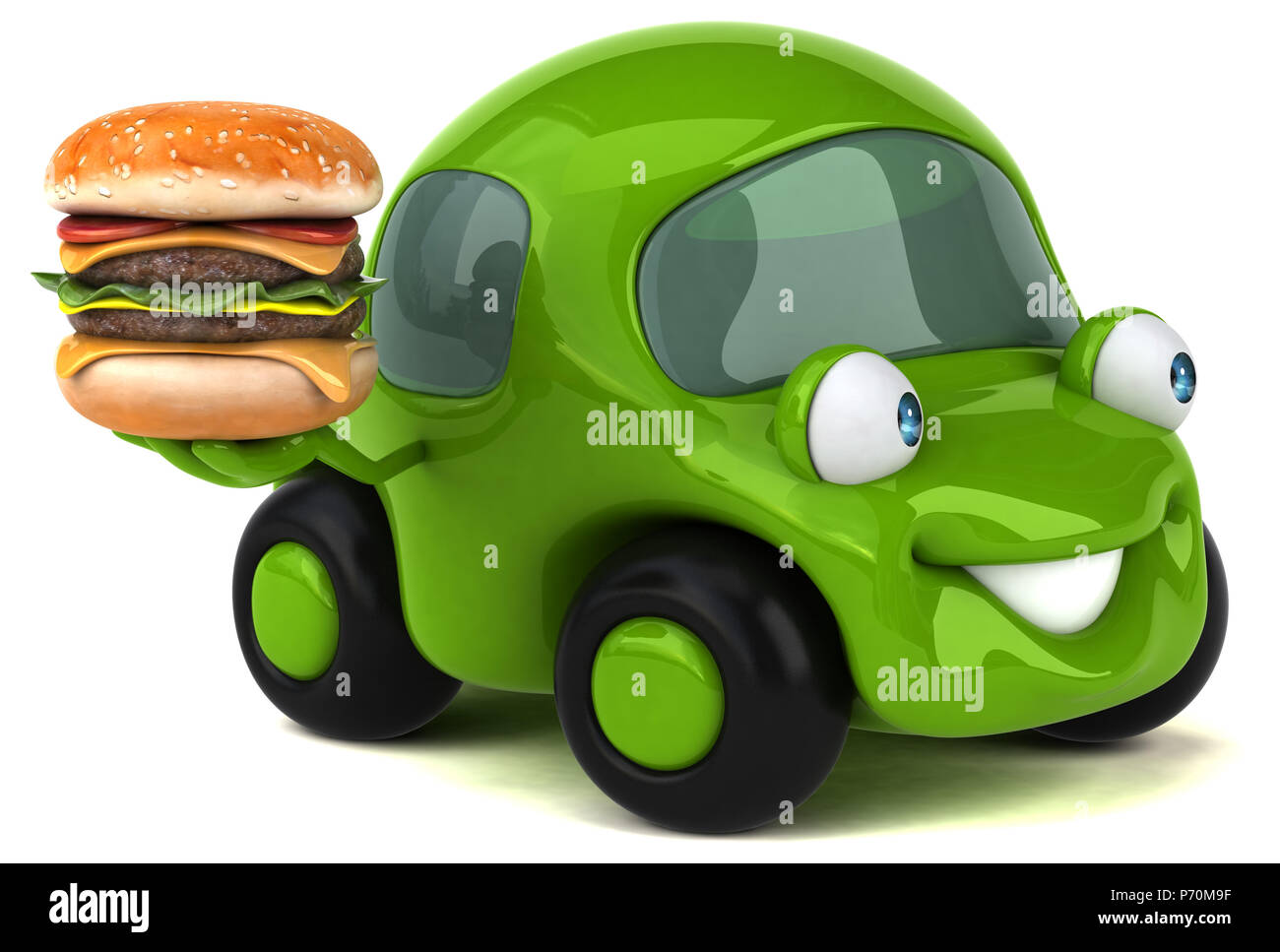 Fun car - 3D Illustration Stock Photo - Alamy