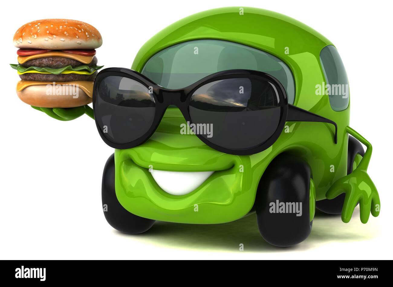 Fun car - 3D Illustration Stock Photo - Alamy